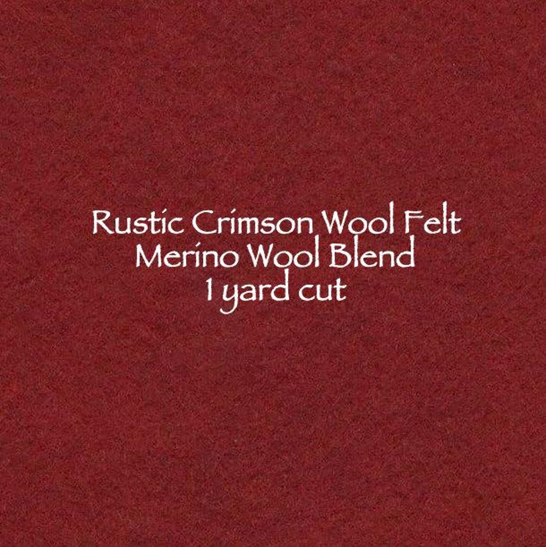 Rustic Crimson Red Wool Felt 1 Yard Cut - National Nonwovens - by ...