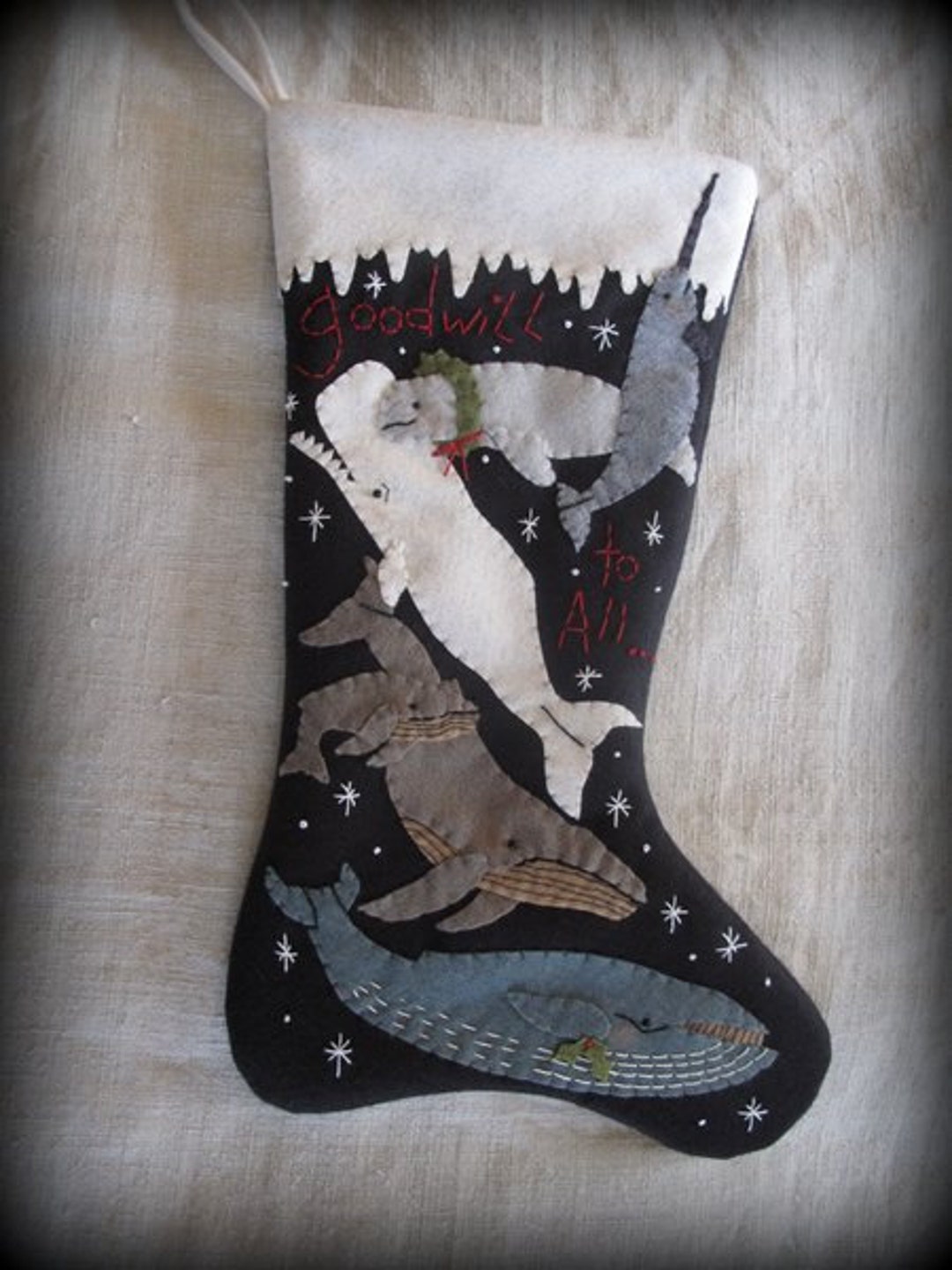 PDF DOWNLOAD DIY Goodwill to All Christmas Stocking Pattern by ...