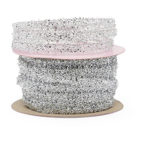 25 Yard Spool Wired Bright METALLIC SILVER & GOLD Miniature - Etsy