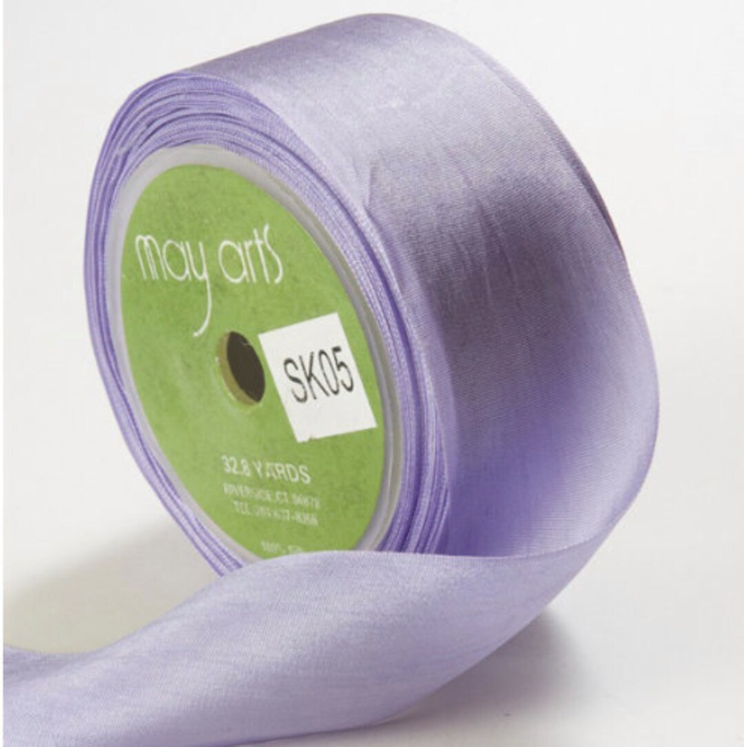 3 Yds LAVENDER Silk Ribbon 1.25 Inches Wide Cheswickcompany - Etsy