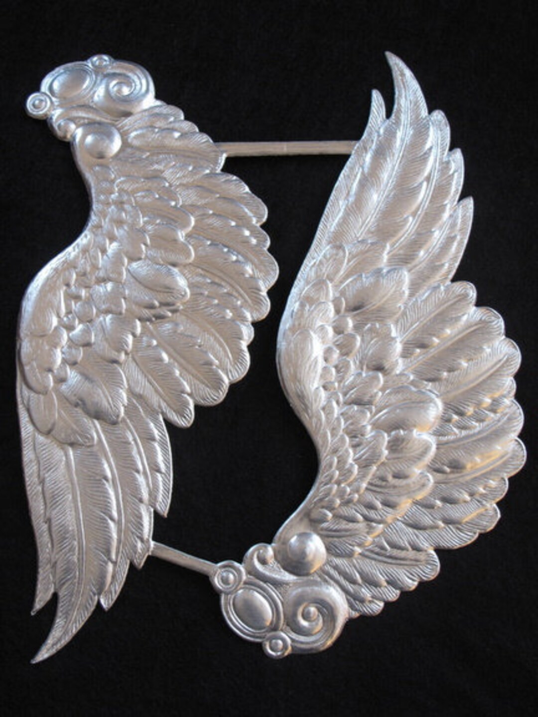 TWO PAIRS - Large SILVER Dresden Angel Wings by Cheswickcompany - Etsy