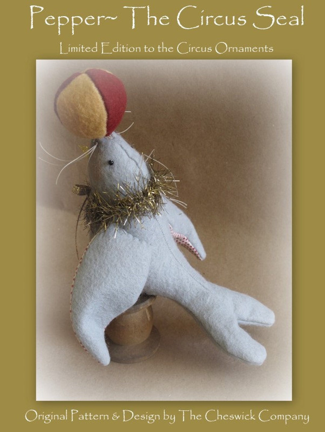 PDF DOWNLOAD DIY - Pepper the Circus Seal Ornament Pattern by ...