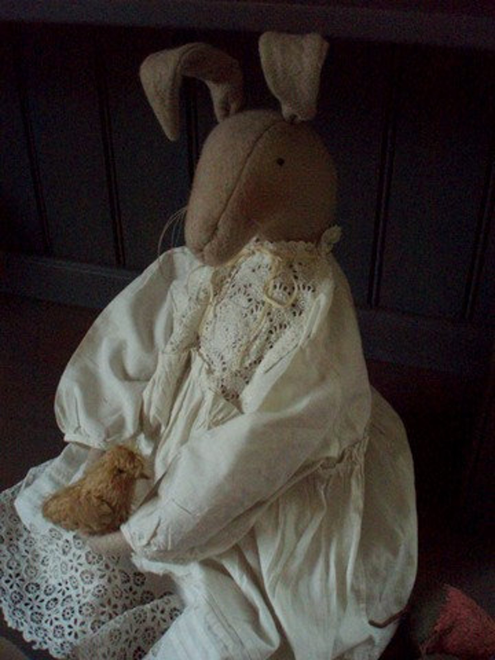 Primitive Folk Art Bunny Doll and Chick PRINTED PATTERN by - Etsy