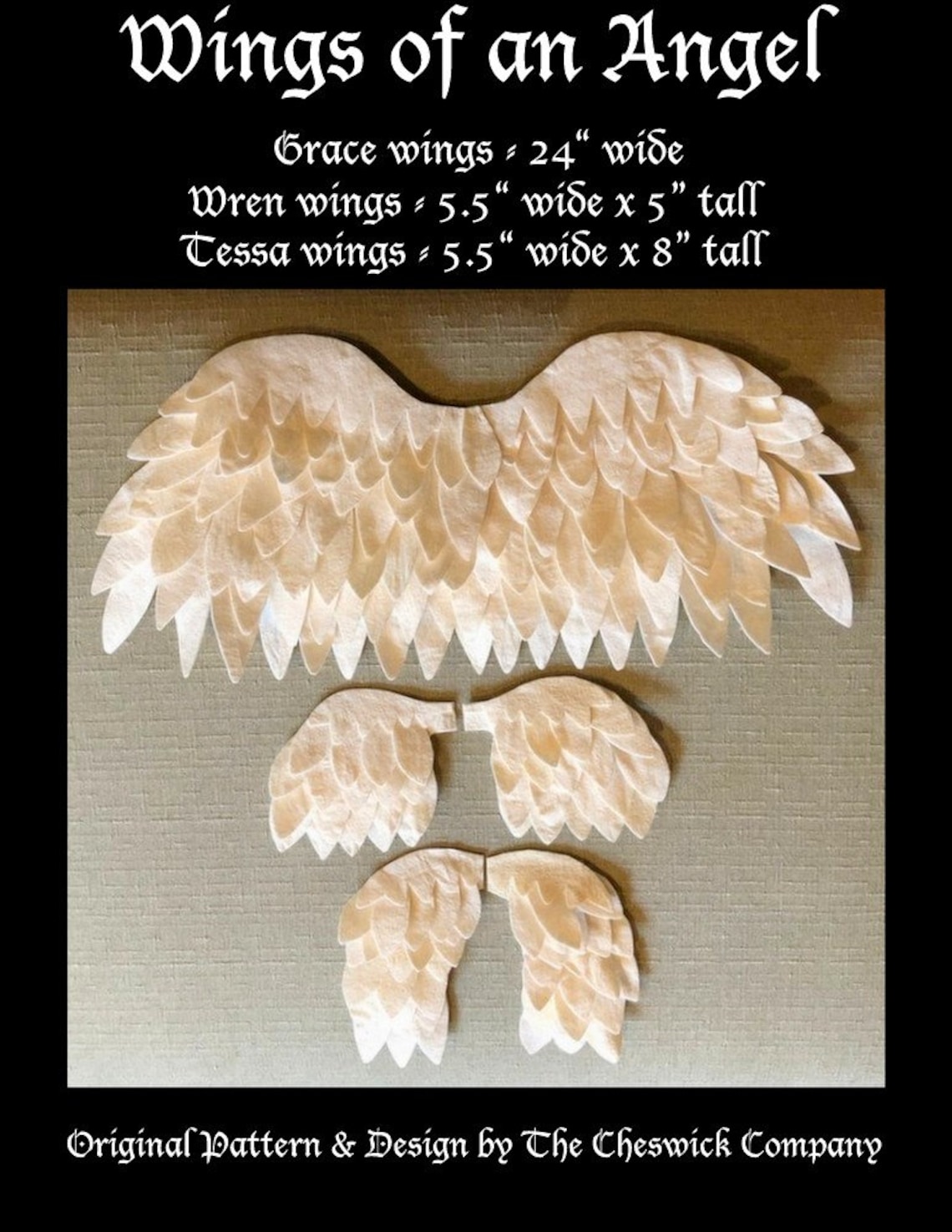 PRINTED PATTERN for making Angel Wings 3 different sizes by | Etsy