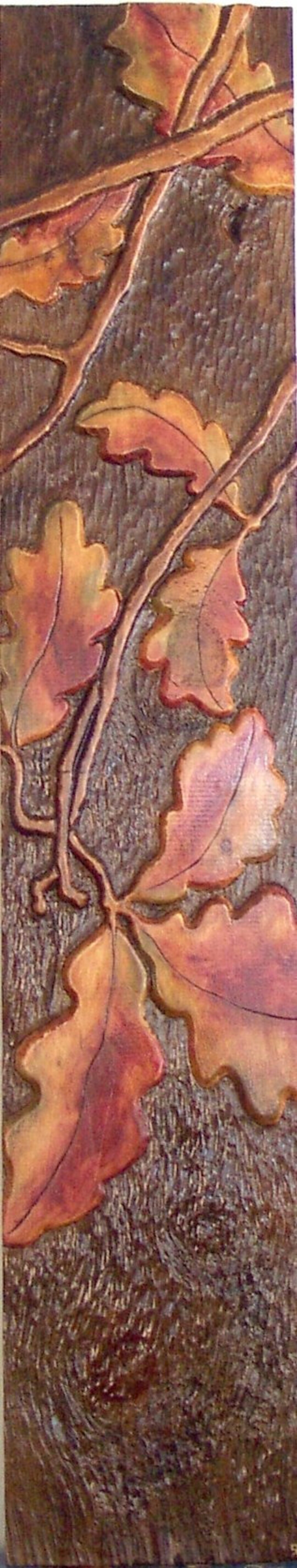 Oak Leaves, Wood, Carving, Art, Wall Hanging, Decor, Home, Sculpture ...