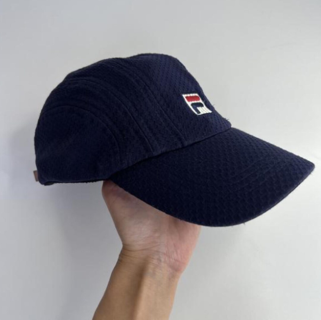 Fila Navy Blue Adjustable Embroidered Logo Baseball Hat - Etsy