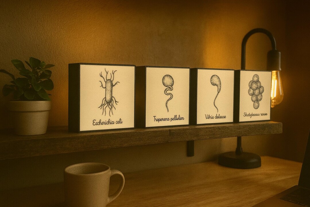 4 Pack Tiny Terribles Microbe Lightbox – Creepy Cute Bacteria Mini ...