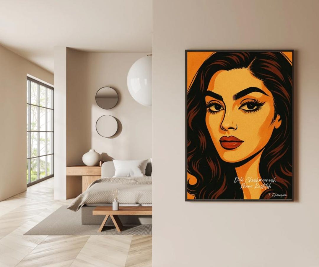 Persian Vintage Retro Poster - Beautiful Woman Art With 'dota ...