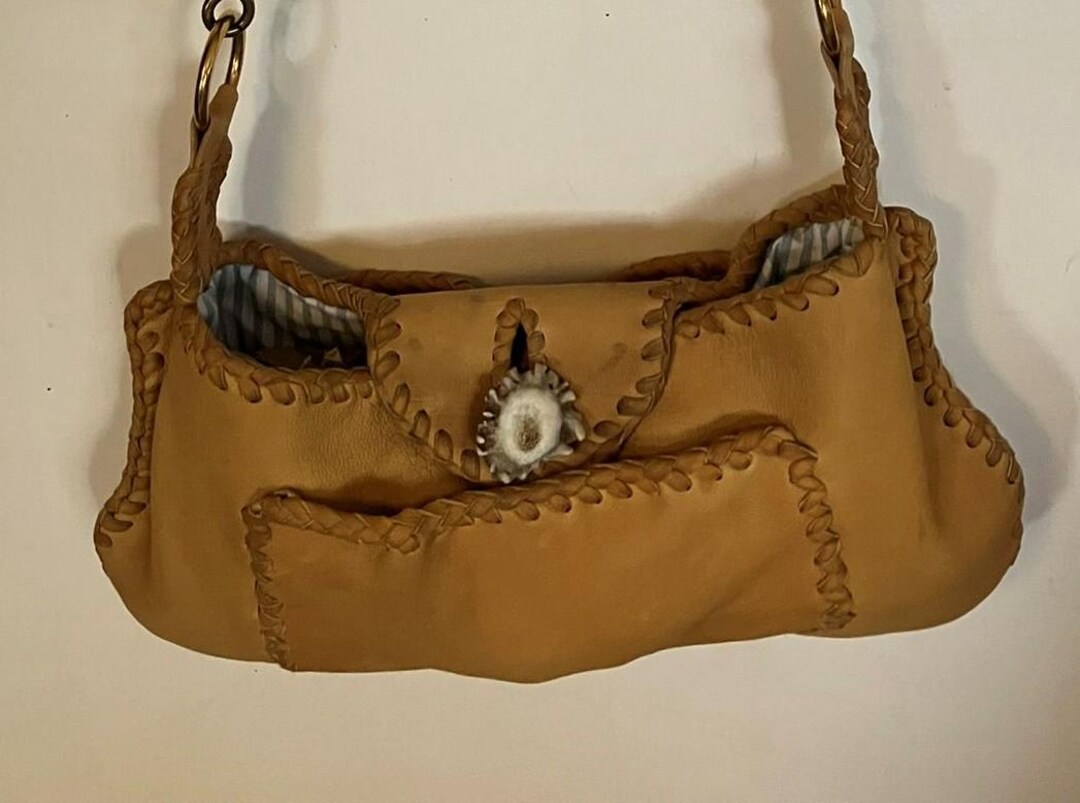 Boho Buckskin Leather Purse Handbag Hand Laced Deerskin Handmade in USA ...