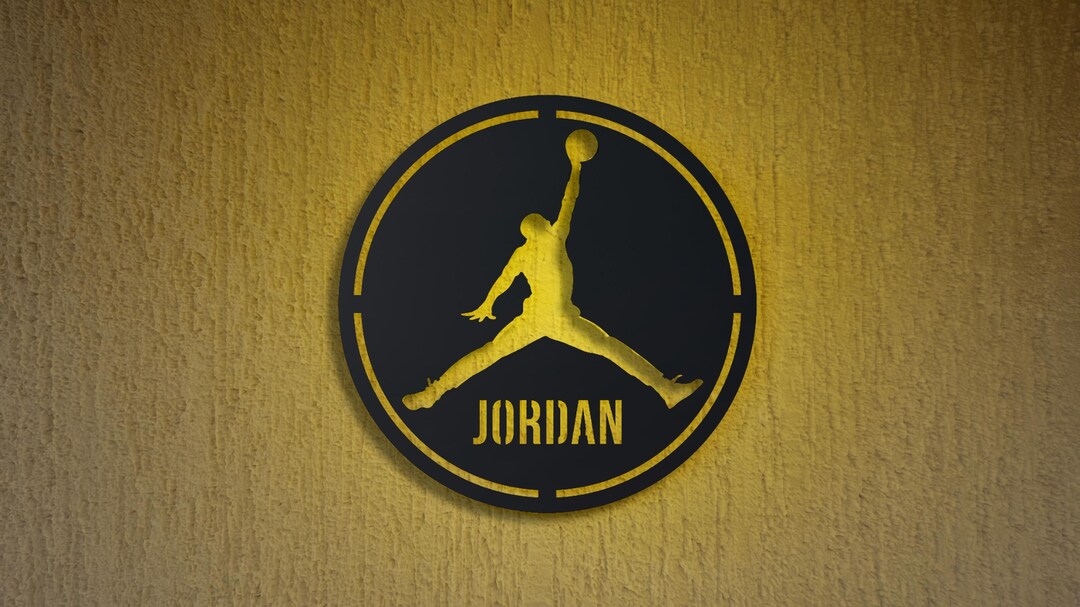 Michael Jordan LED Light Sign, Illuminated Basketball Jordan Silhouette ...