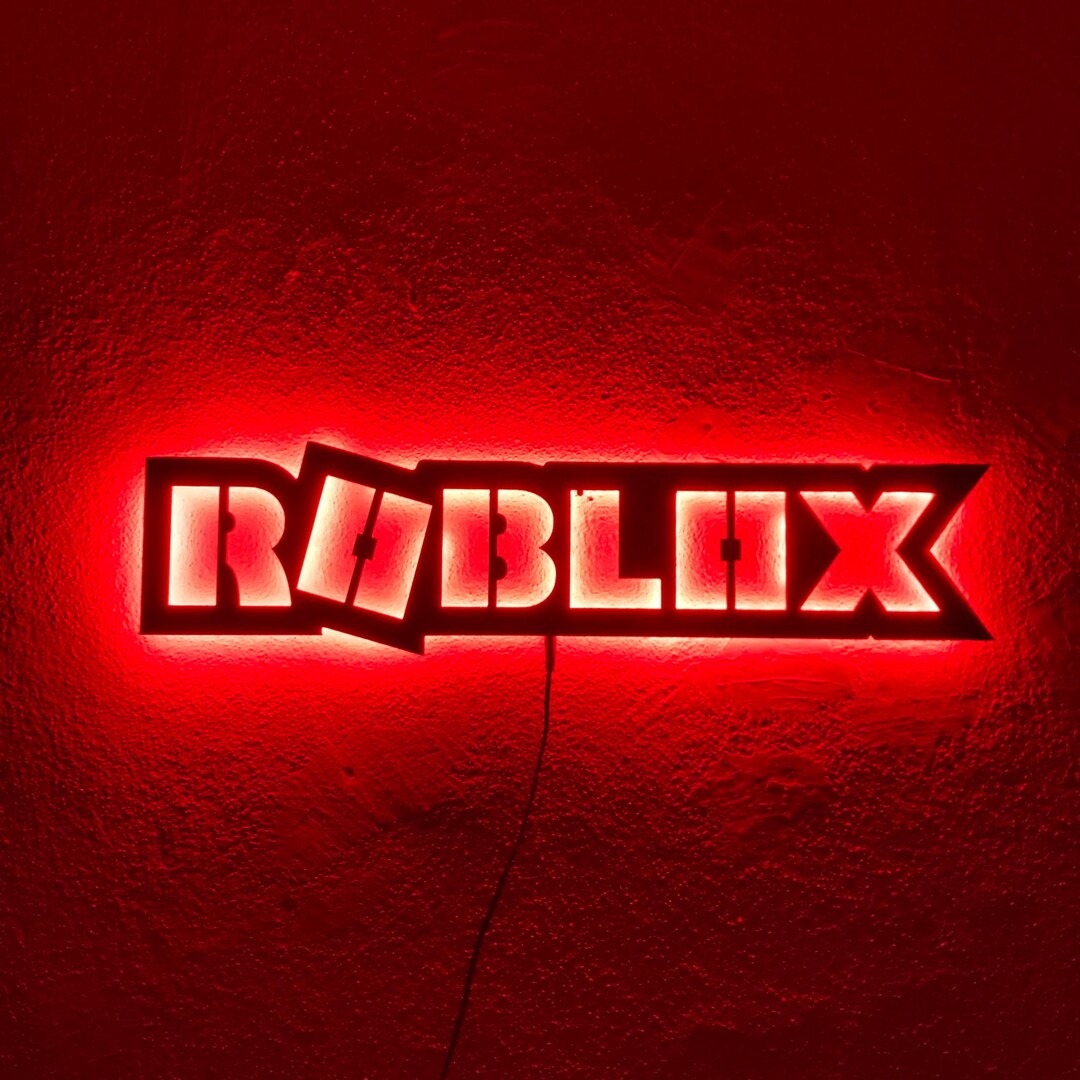 Roblox LED Sign, Illuminated Gaming Logo Wall Art for Game Room Office ...