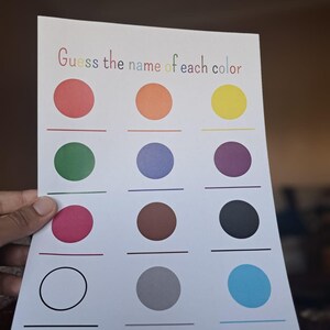Fun & Interactive Color Learning Template for Kids! - Etsy
