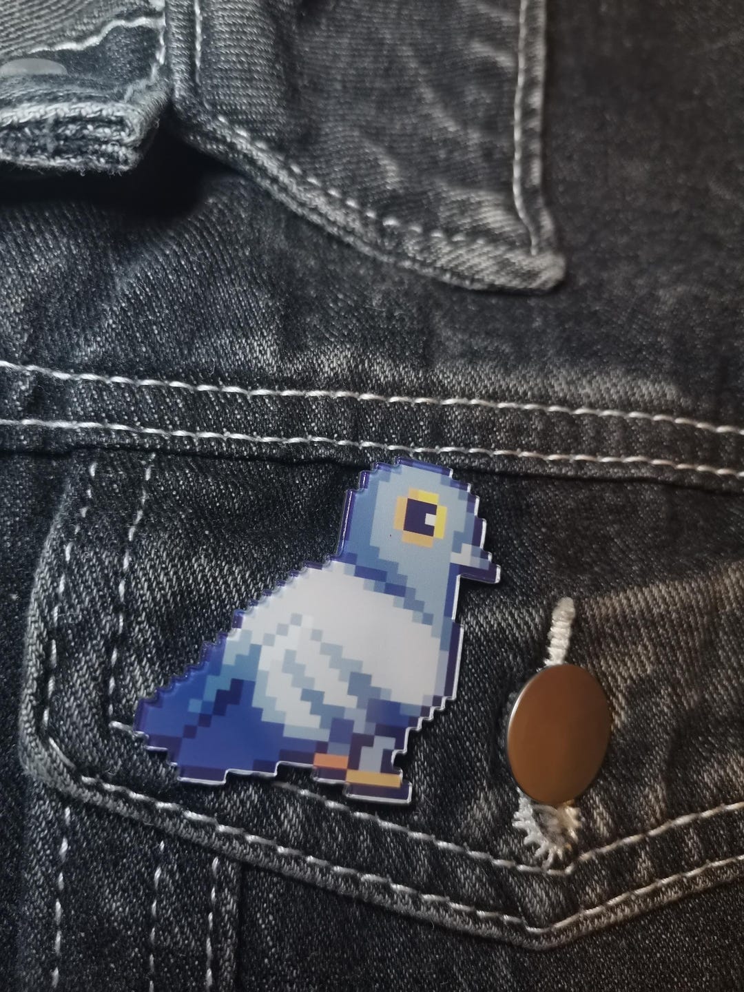 Pixel Pigeon Pin Badge 8 Bit Pigeon Bird Lovers Brooch Dove Cute - Etsy