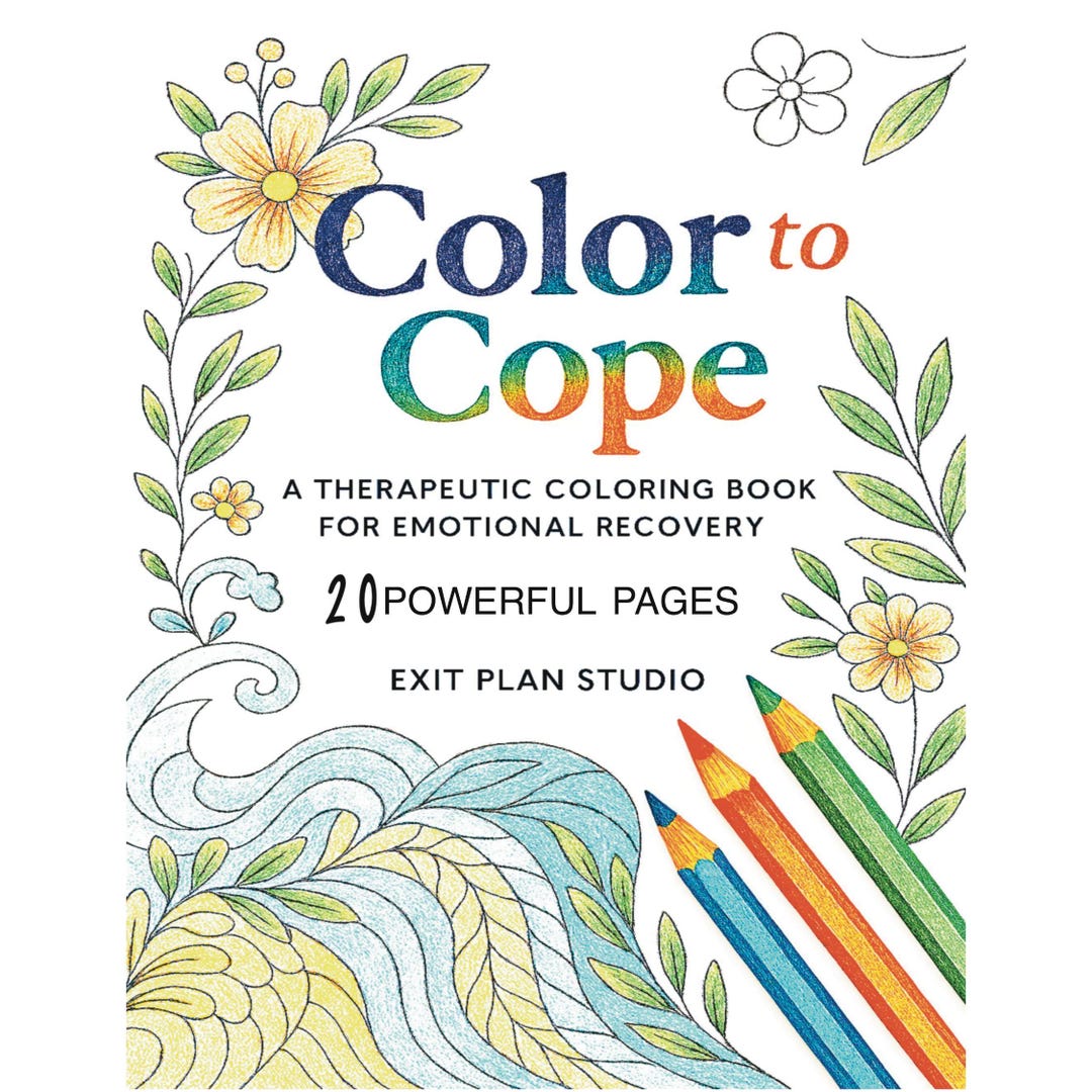 Trauma Recovery, Mental Health Coloring, Affirmation Coloring Pages ...