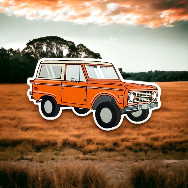 1973 Ford Bronco Sticker: Classic Automotive Art - Etsy