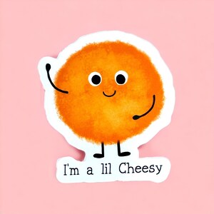 Cheese Ball Sticker, Cheese Puff Stickers, Cheese Stickers, Wisconsin ...
