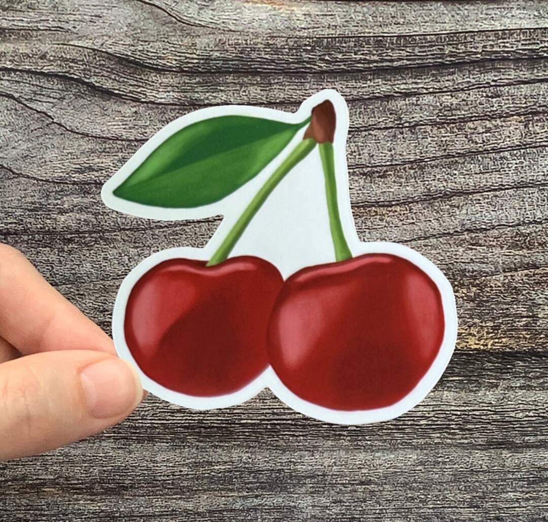 Waterproof Cherry Sticker: Retro Picnic Party Favor - Etsy