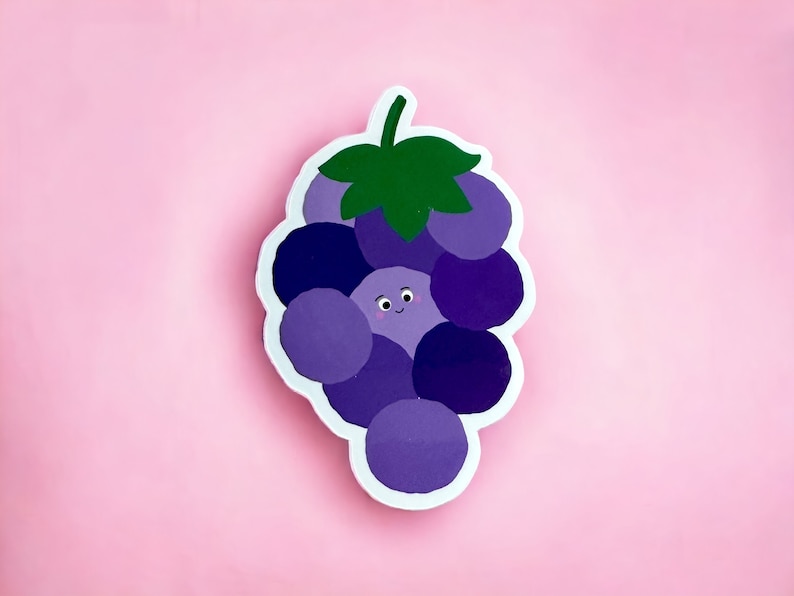 Joseph's Grape Sticker, Kawaii Fruit Sticker, Food Stickers, Cute ...