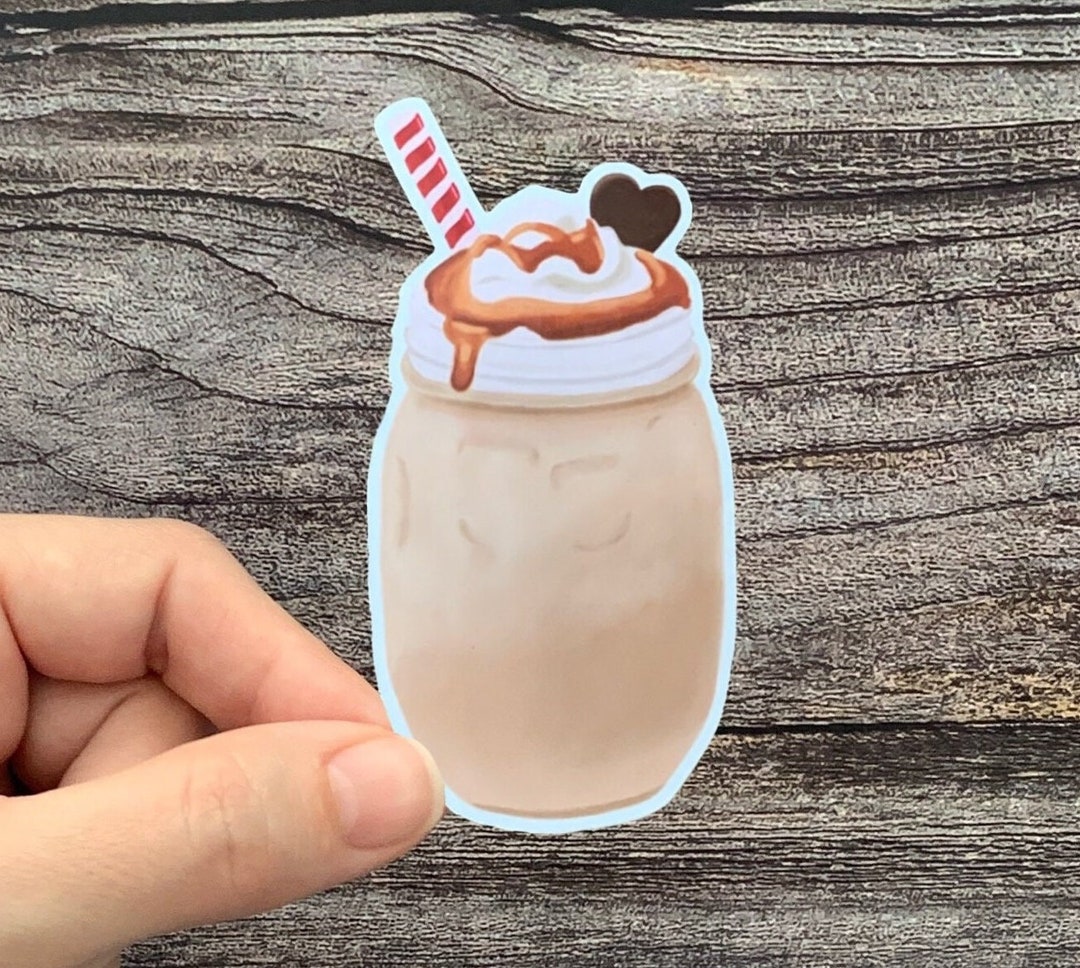 Iced Coffee Vinyl Sticker: Waterproof Laptop Decal - Etsy