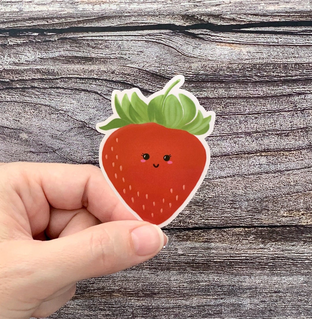 Strawberry Sticker, Kawaii Fruit Sticker, Summer Stickers, Summer ...