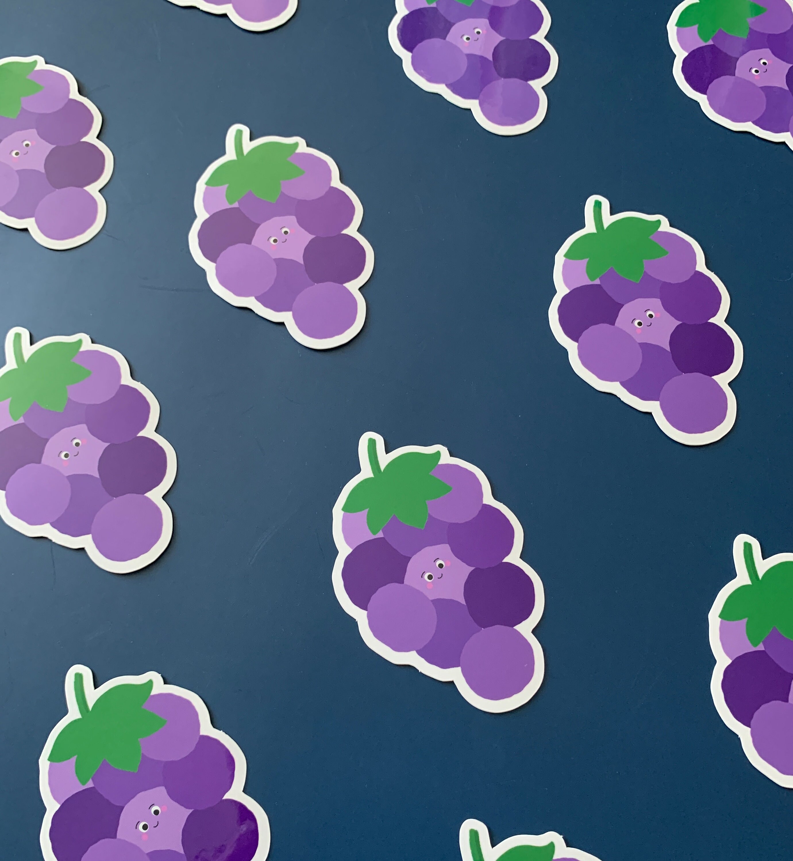Joseph's Grape Sticker, Kawaii Fruit Sticker, Food Stickers, Cute ...