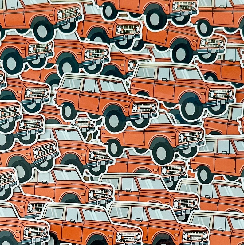 1973 Ford Bronco Sticker: Classic Automotive Art - Etsy