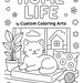 The Sweet Life of a Cat Coloring Book – Cute Cat & Kitten Coloring ...
