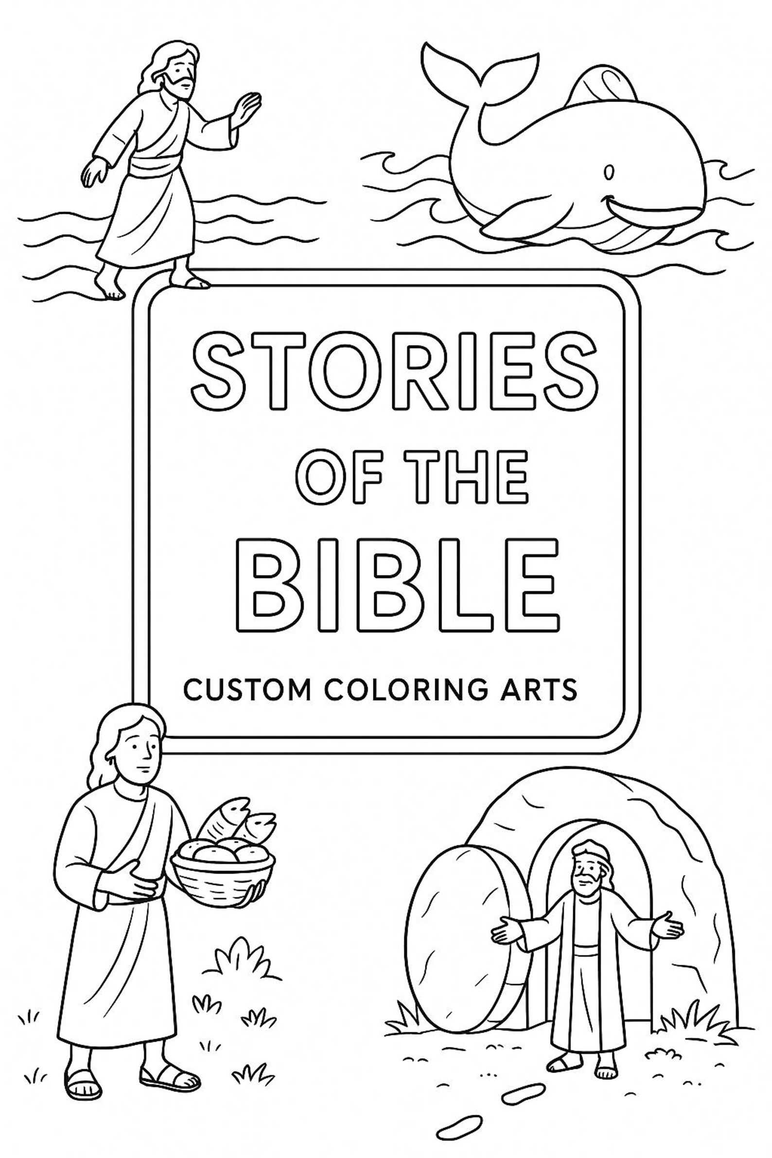 Bible Stories Coloring Book: 10 Christian Scenes (instant Download) - Etsy