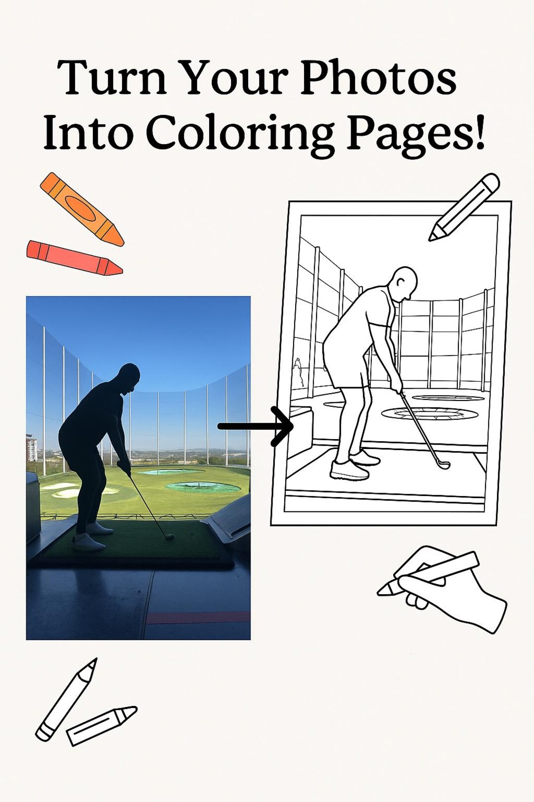 Personalized Photo to Coloring Page – Custom Portrait Art (digital ...