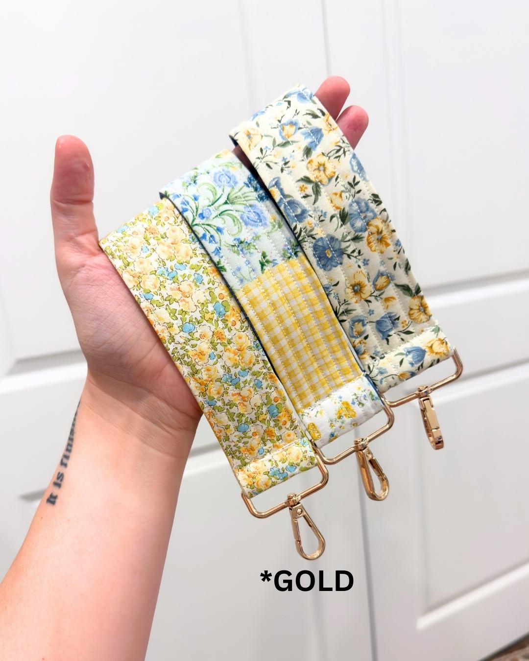 Handmade Quilted Fabric Wristlet Keychain: Custom Key Fob - Etsy