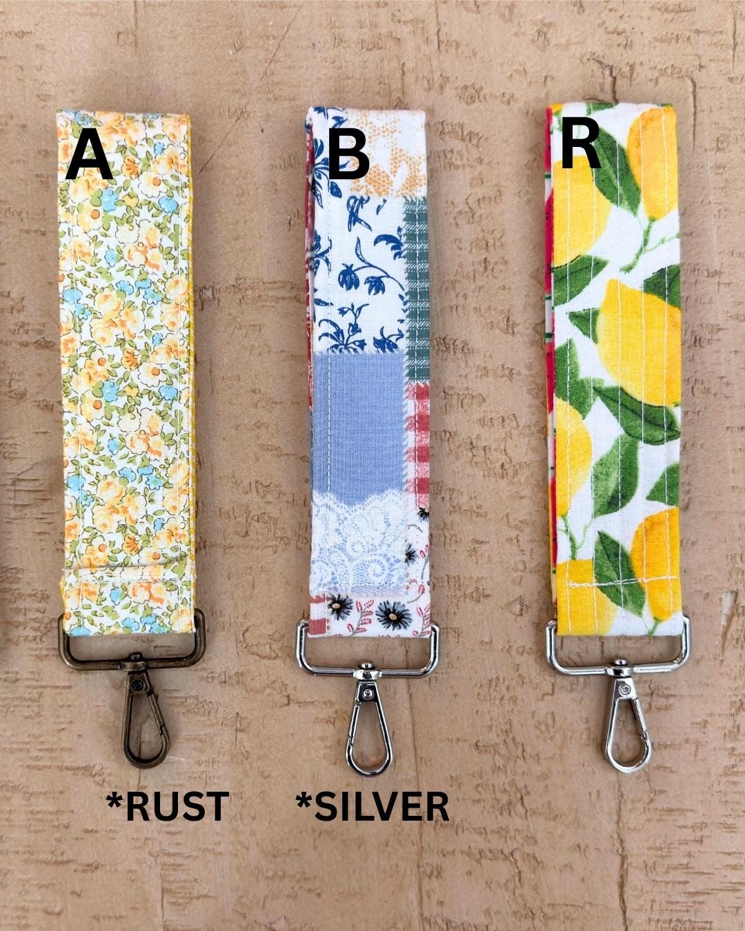 Handmade Quilted Fabric Wristlet Keychain: Custom Key Fob - Etsy