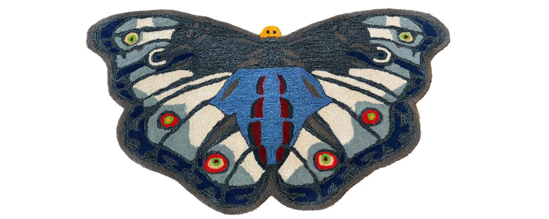 Hand-tufted Wool Butterfly Rug: Colorful Kids Room Accent Carpet - Etsy