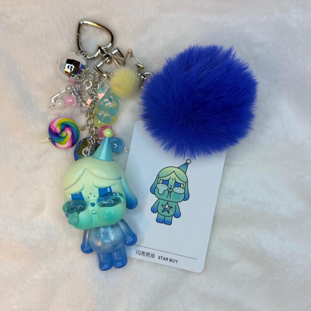 Crybaby Pop Mart Handmade Keychain: Designer Toy Charm - Etsy