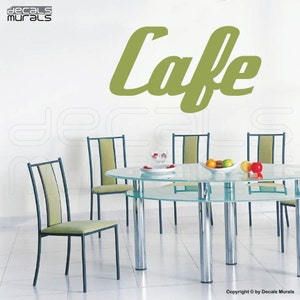 Wall Decal CAFE Vinyl Lettering Art Sticker Kitchen Decor by - Etsy