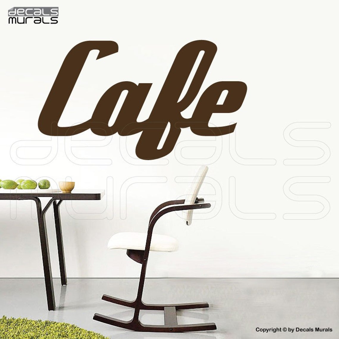 Wall Decal CAFE Vinyl Lettering Art Sticker Kitchen Decor by - Etsy