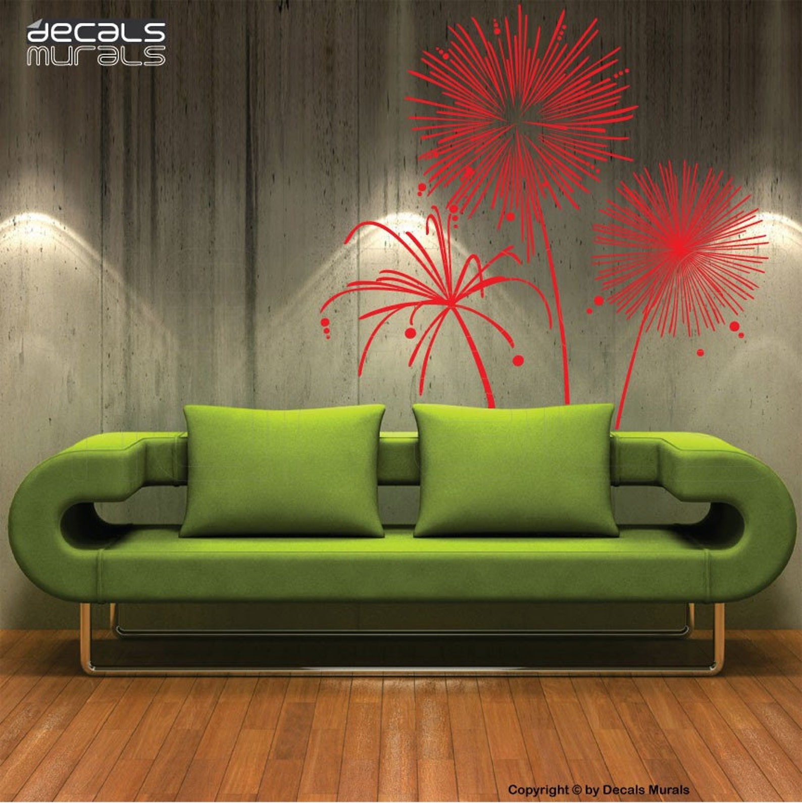 Wall Decal FIREWORKS Vinyl Shapes Modern Decor Stickers by Decals ...