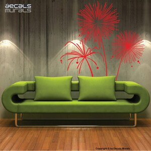 Wall Decal FIREWORKS Vinyl Shapes Modern Decor Stickers by Decals Murals (large) - Etsy