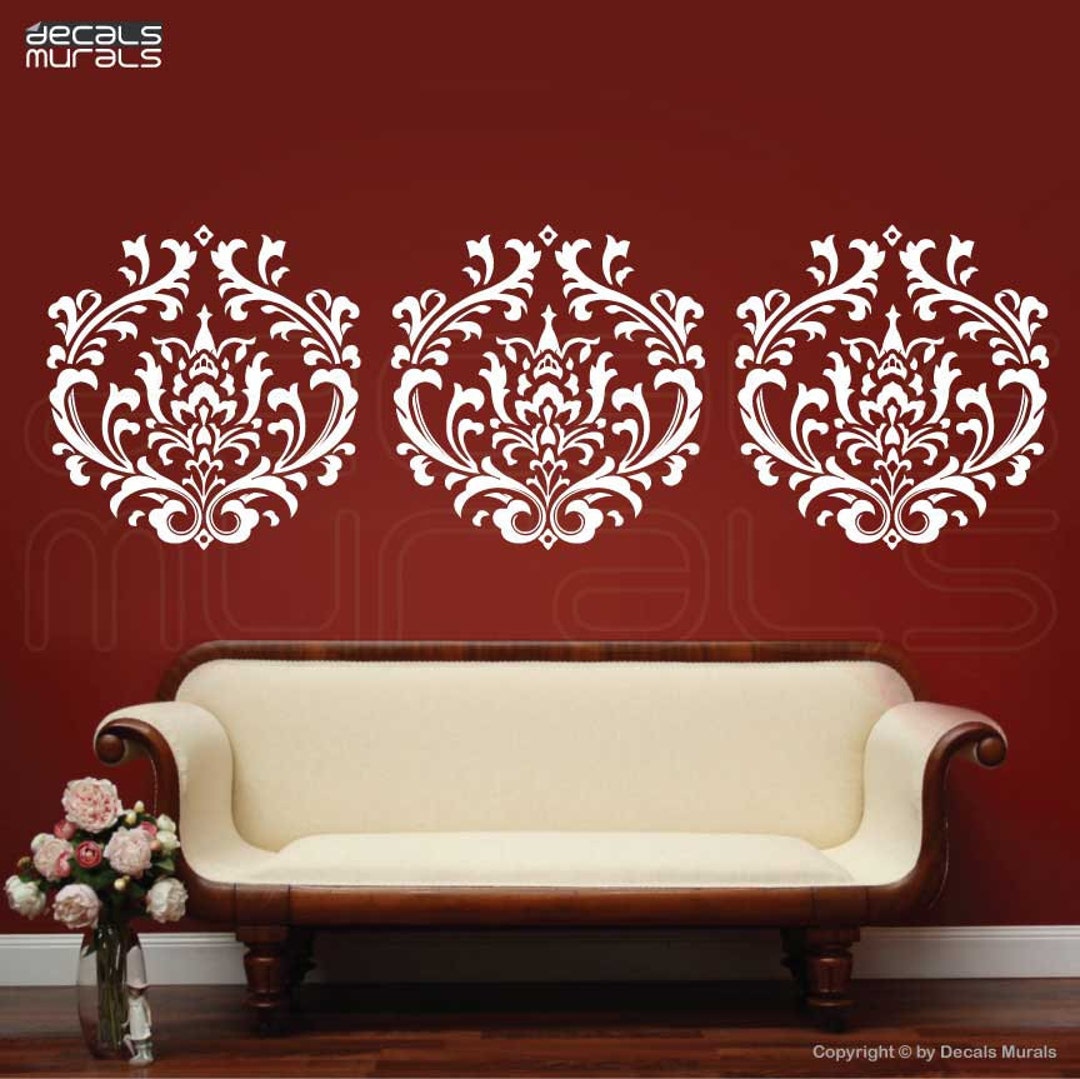 Wall Decal DAMASK Decals Wallpaper Stickers by Decals Murals (22x20 ...