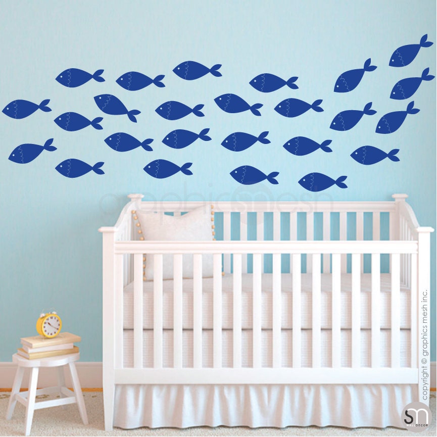 SCHOOL OF FISH Wall Decals Nursery Children Decor - Etsy