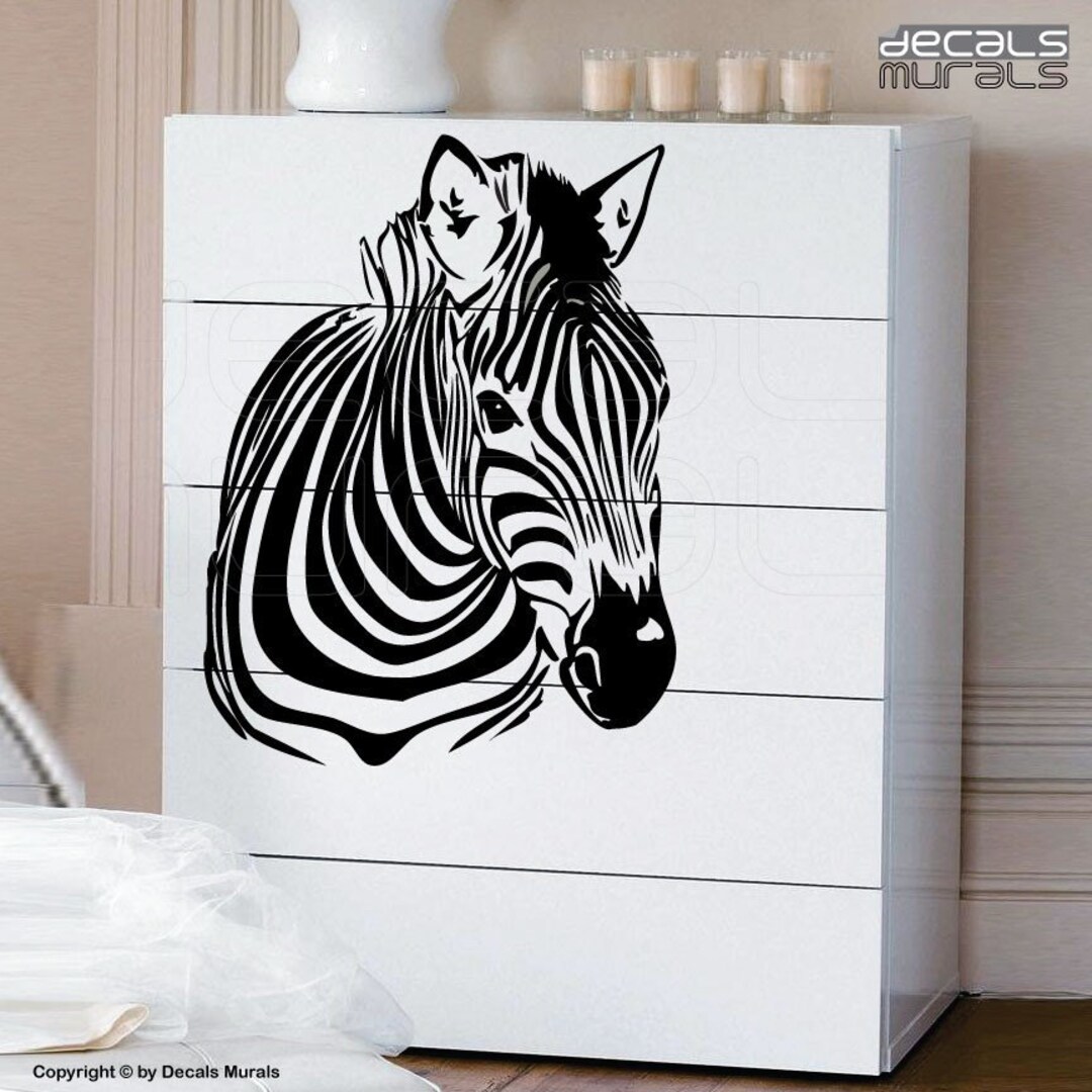Wall Decals ZEBRA Vinyl Wall Art Interior Decor Stickers by Decals ...