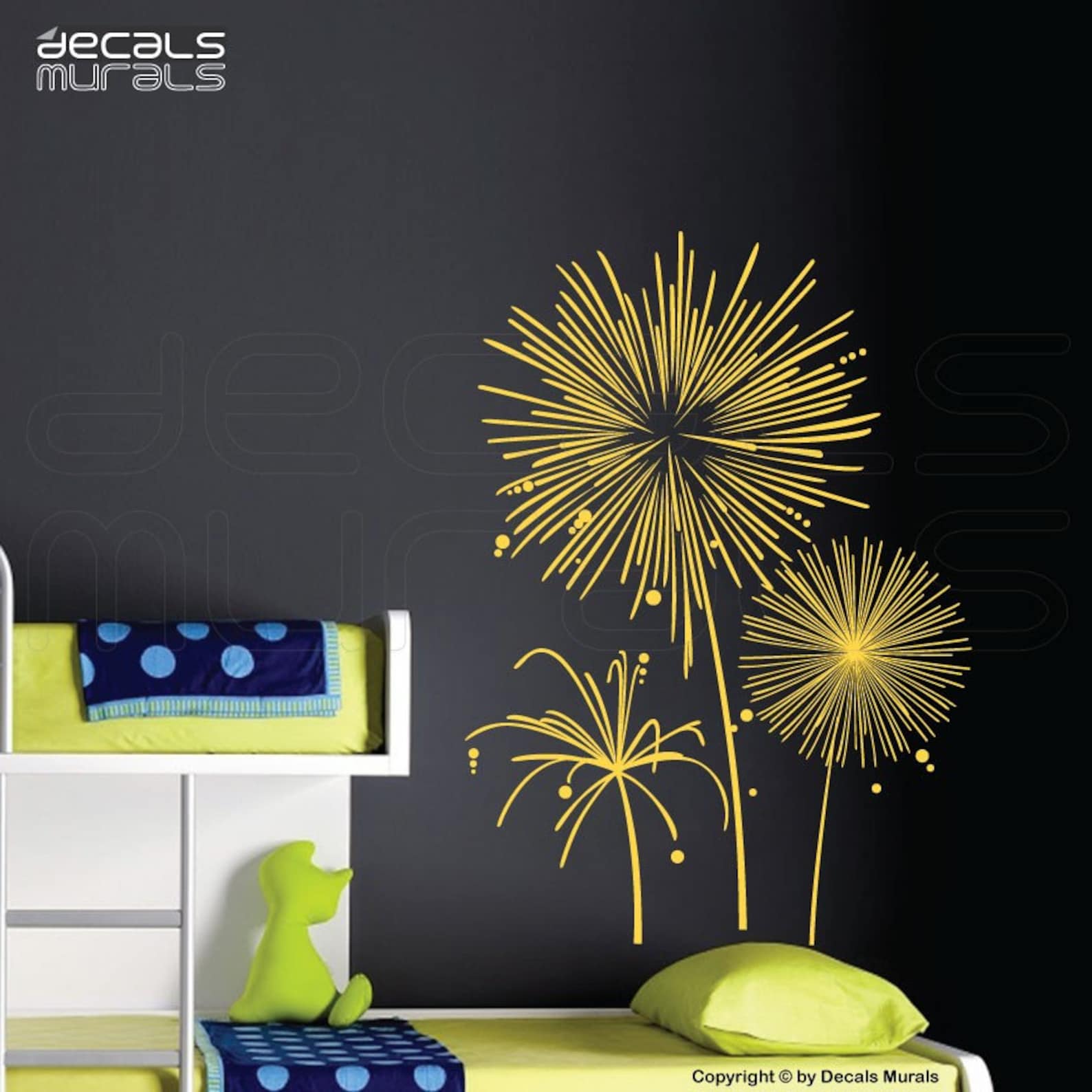 Wall Decals FIREWORKS Vinyl Art Stickers - Wall Graphics for Modern ...