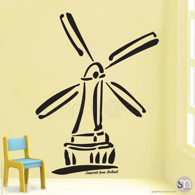 Windmill Decal - Etsy