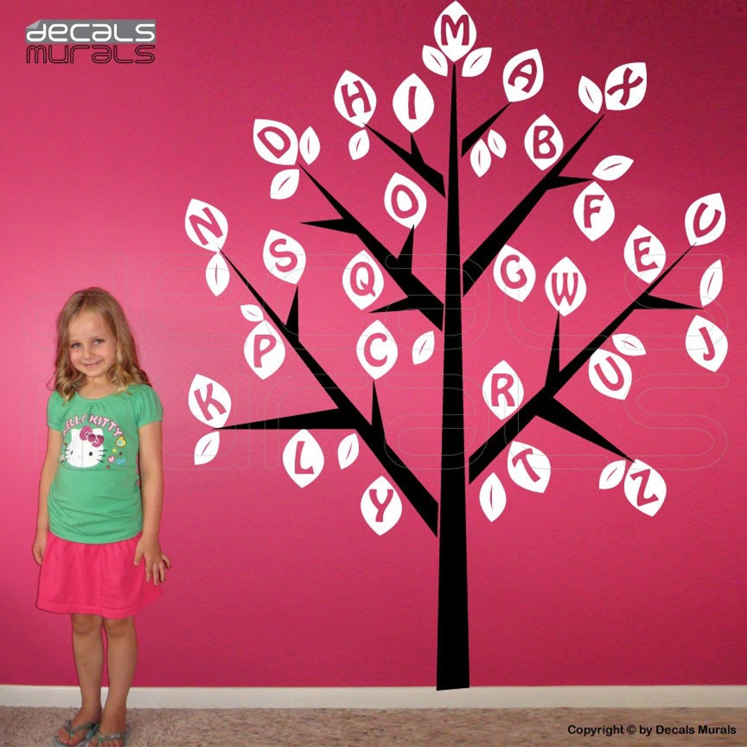 Wall Decals ALPHABET TREE Large Vinyl Art Stickers Decor by Decals ...