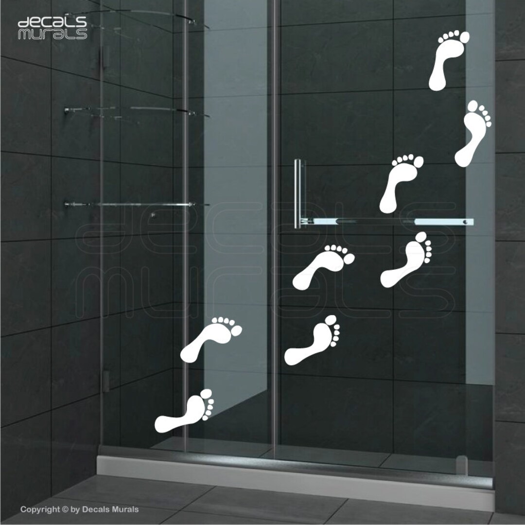 Wall Decals FOOT PRINTS Vinyl Surface Art Stickers Interior Decor by ...