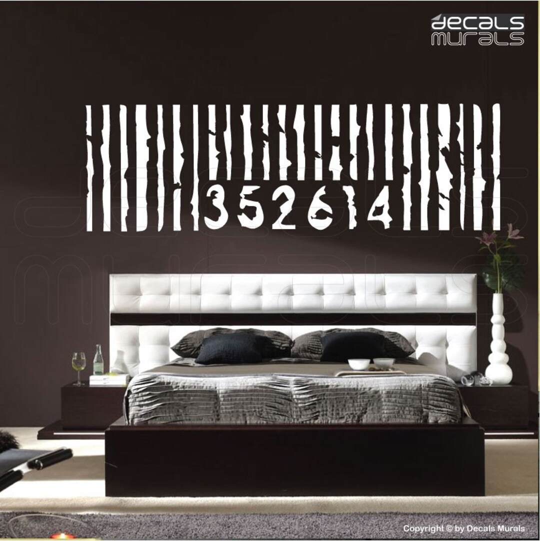 Wall Decal PERSONALIZED OVERSIZED BARCODE Vinyl Art Decor Stickers by ...