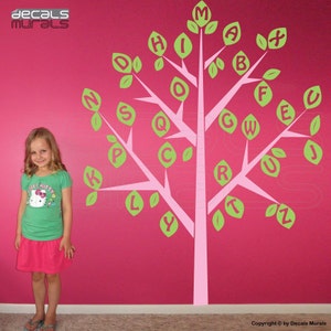 Wall Decals ALPHABET TREE Large Vinyl Art Stickers Decor by Decals ...