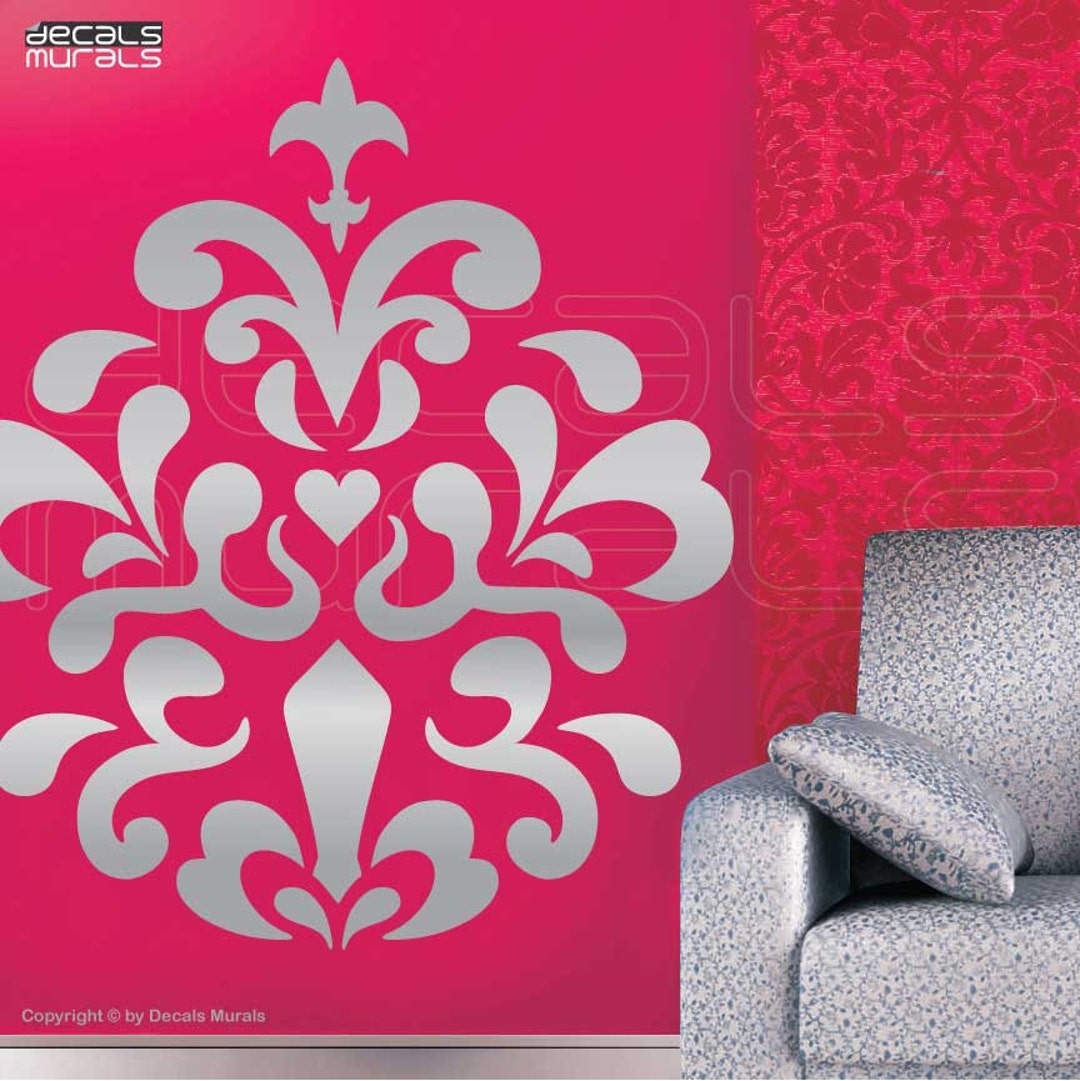 Wall Decals MOD DAMASK Vinyl Stickers Interior Decor by Decals Murals ...
