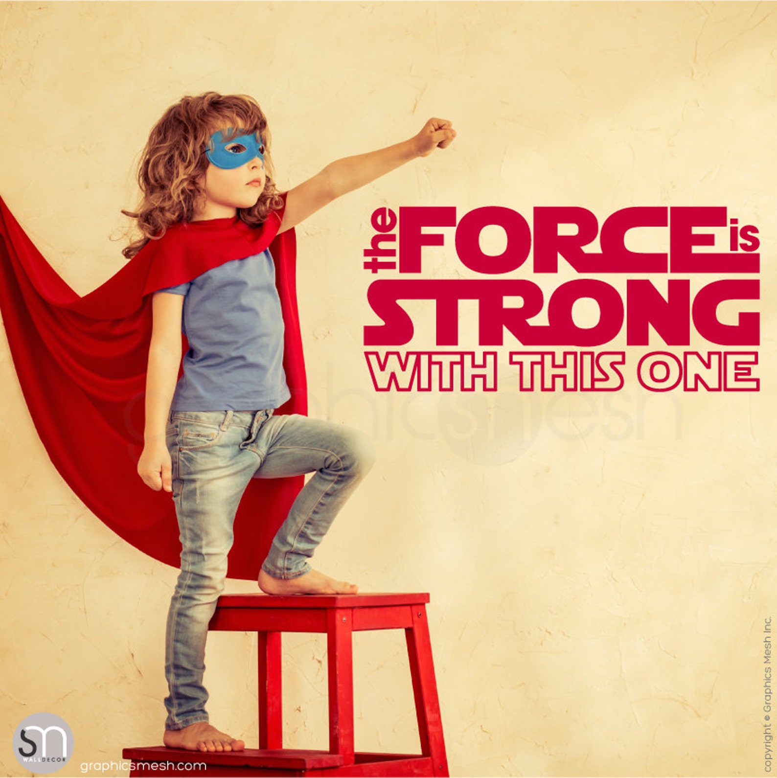 STAR WARS Quote Wall Decals the Force is Strong With - Etsy