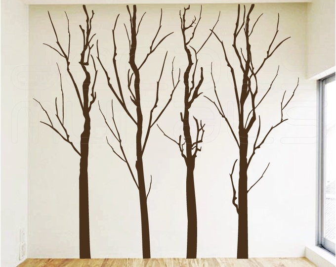 Wall Decals FOREST TREES Modern Surface Graphics - Vinyl Art Decor by ...