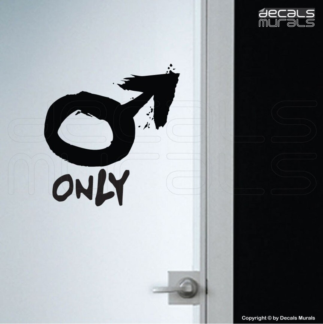 Wall Decal MALE SYMBOL SIGN Vinyl Art Surface Graphics Interior Decor ...